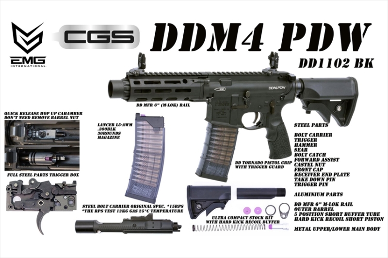 EMG ダニエルディフェンス DDM4 PDW ガスブロの予約開始！